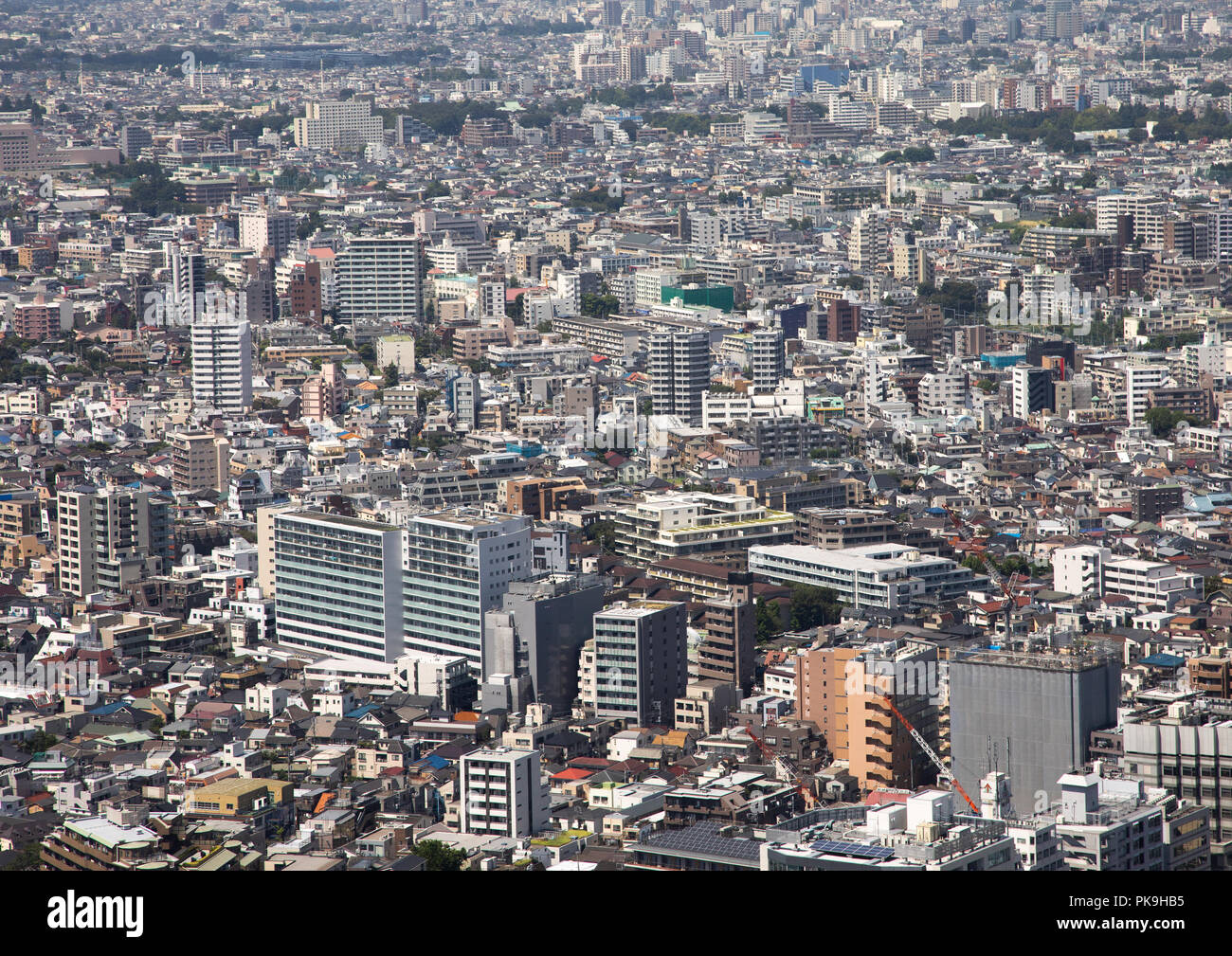 Aerial view of the town, Kanto region, Tokyo, Japan Stock Photo - Alamy