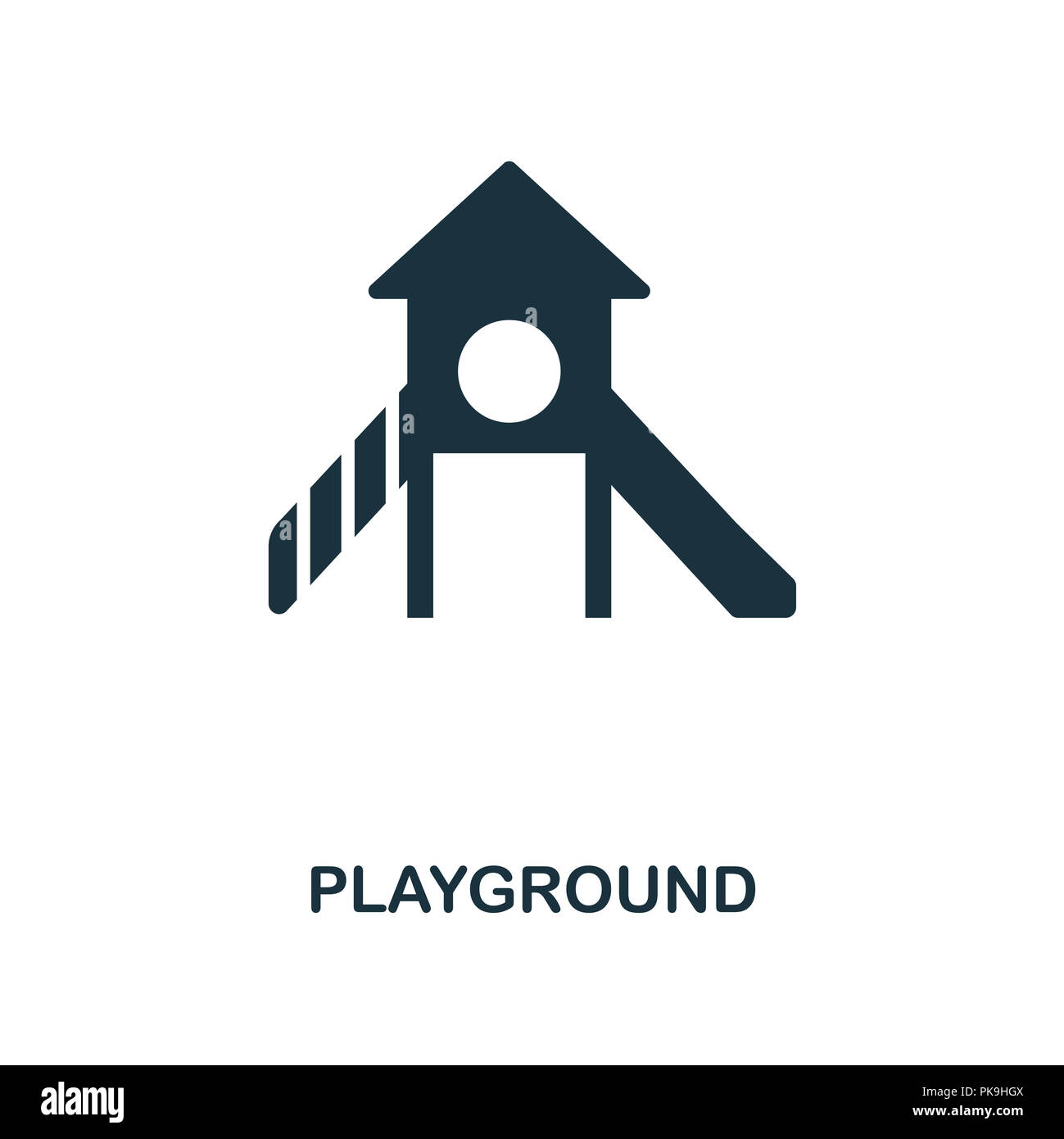 Playground icon. Monochrome style design from city elements collection ...
