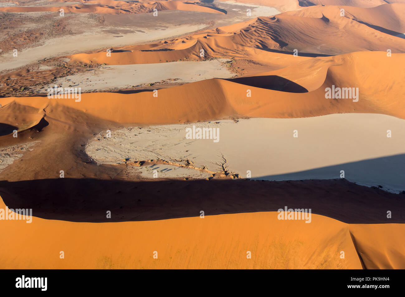 helicopter view of sossusvlei area in Namibia Stock Photo - Alamy