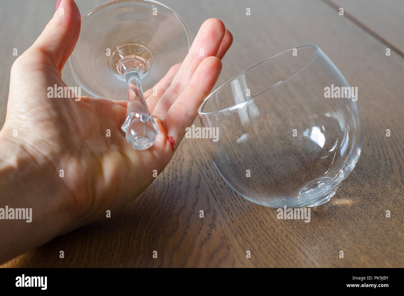 Broken glass blood hi-res stock photography and images - Alamy