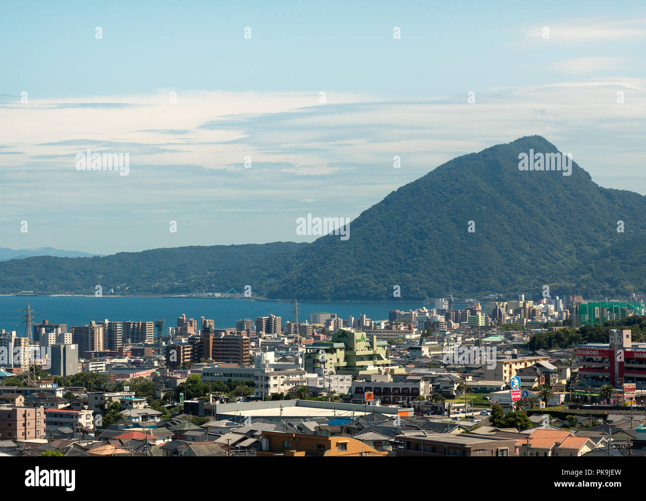Cityscape and coastline, Oita Prefecture, Beppu, Japan Stock Photo - Alamy