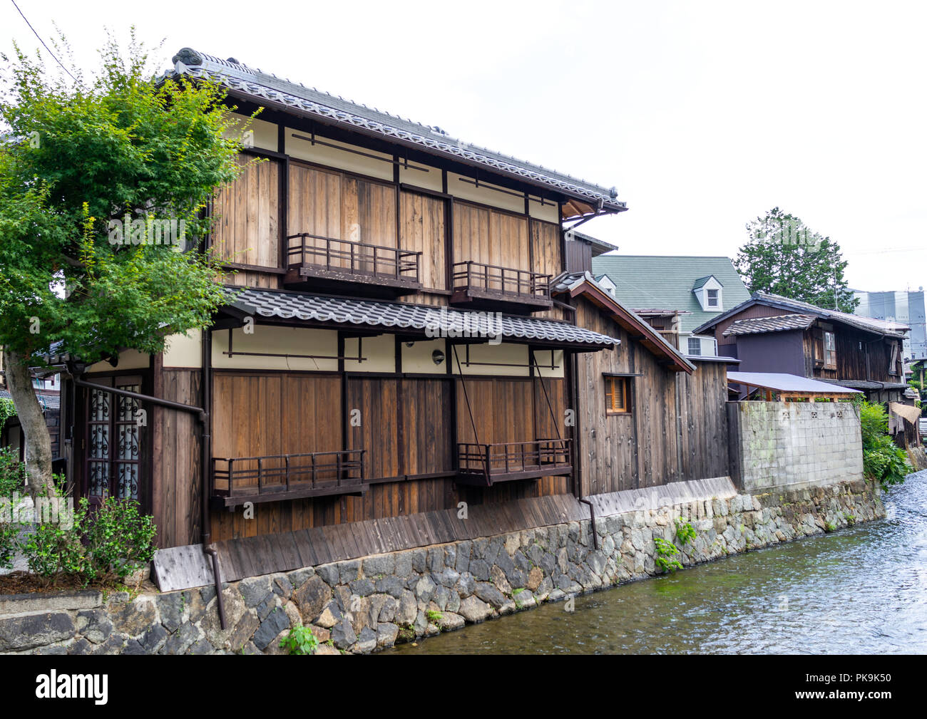 Japanese wooden house, Kansai region, Kyoto, Japan Stock Photo - Alamy