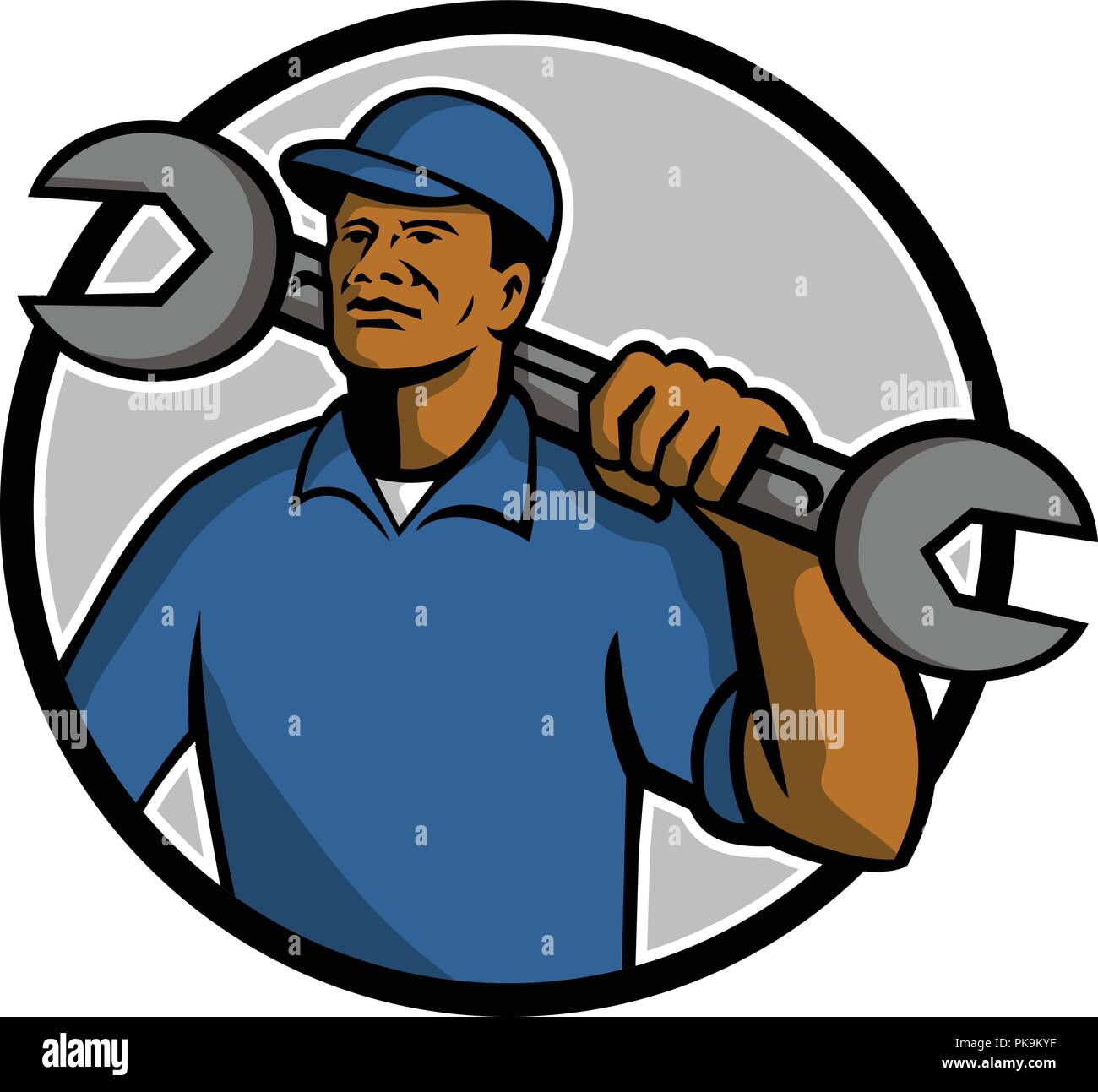 African american auto mechanic Stock Vector Images - Alamy