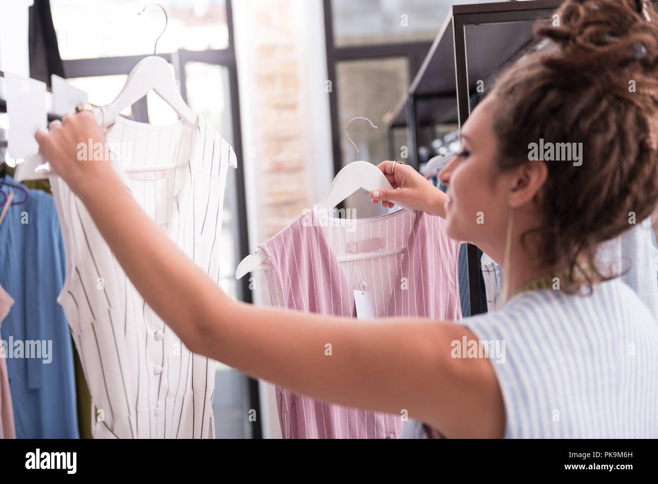 Fashion designer selecting fabric hi-res stock photography and images ...