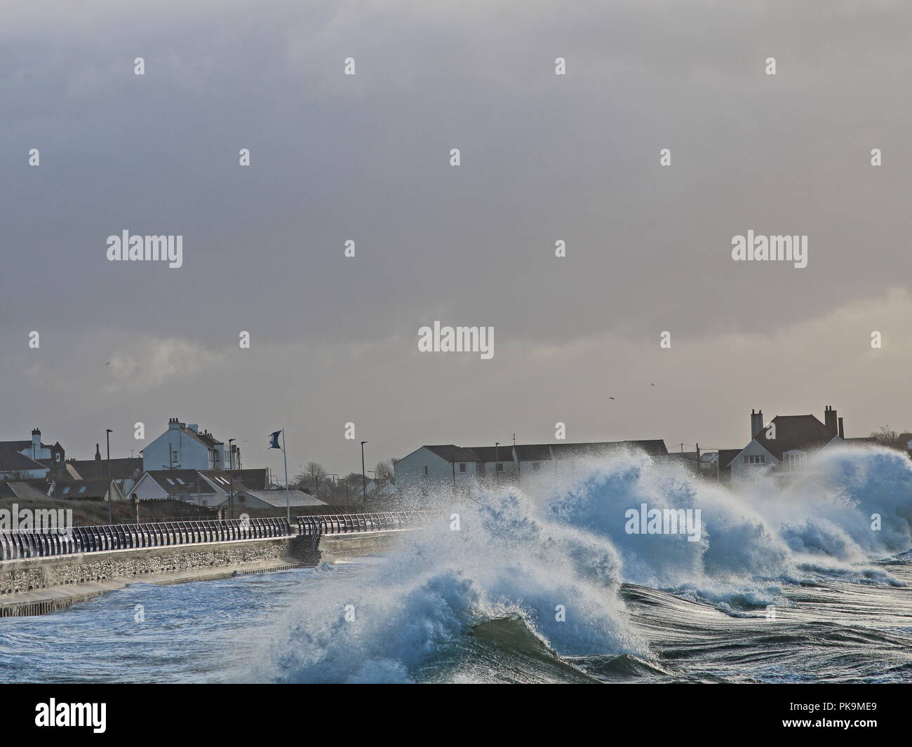 Trearddur Bay, Storm Eleanor, Anglesey, North Wales Stock Photo - Alamy