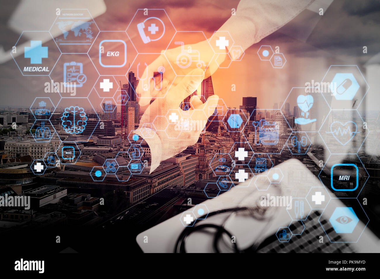 Technology in healthcare services hi-res stock photography and images ...