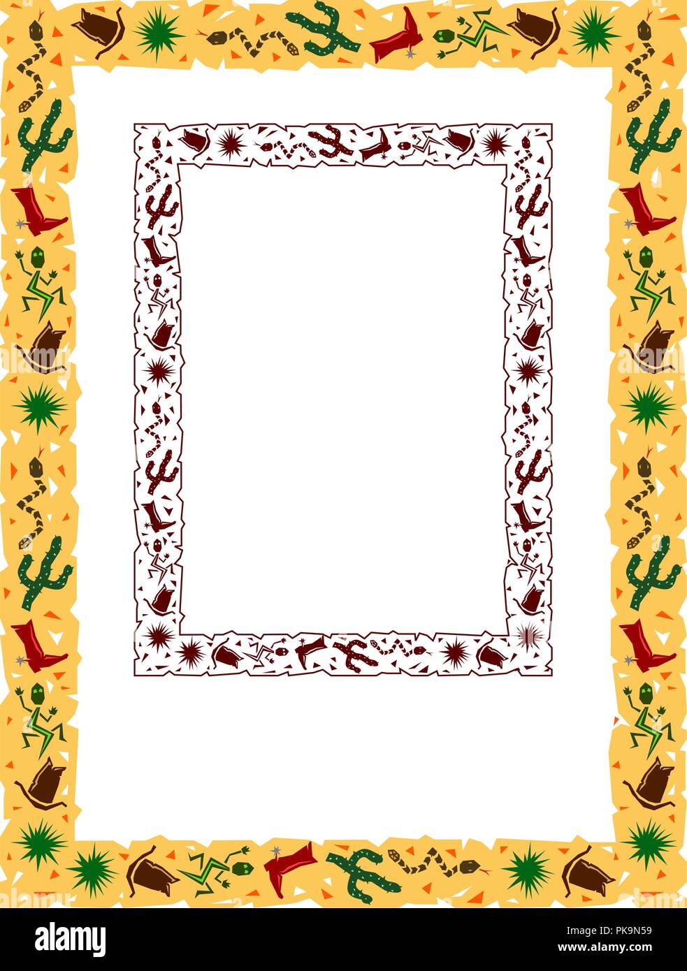 Cowboy Border Stock Vector Images - Alamy