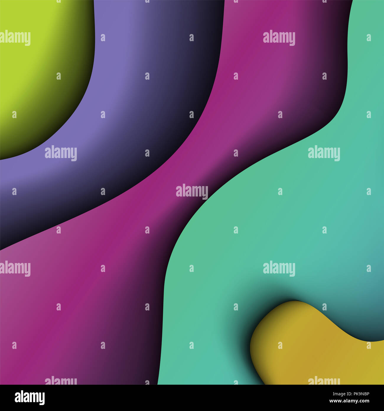 An abstract background of smooth waves of colors illustration. Vector ...