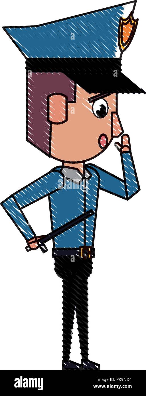 Police officer cartoon scribble Stock Vector Image & Art - Alamy