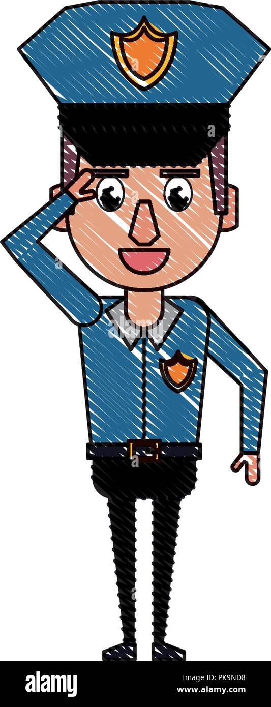 Police officer cartoon scribble Stock Vector Image & Art - Alamy