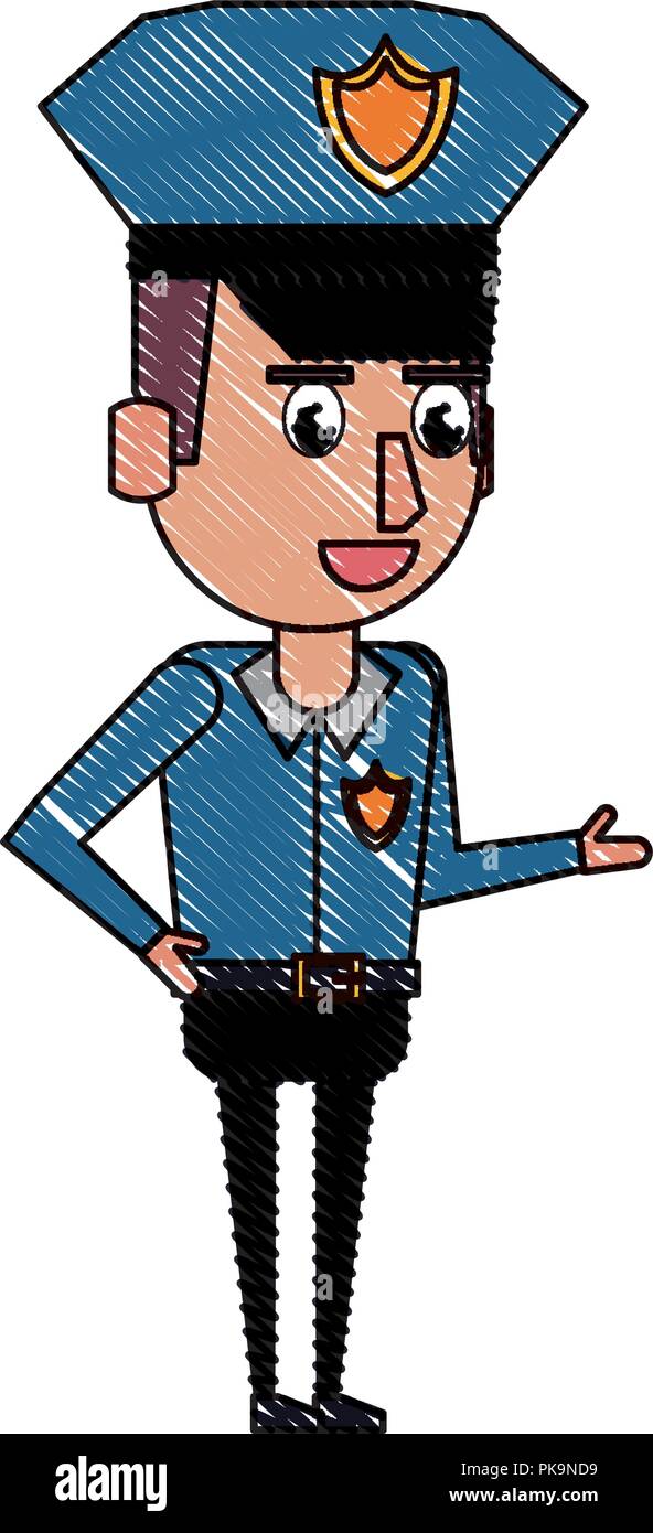 Police officer cartoon scribble Stock Vector Image & Art - Alamy