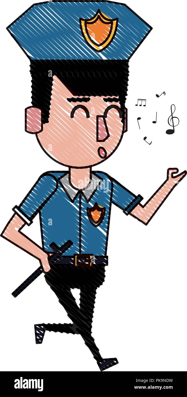 Police officer cartoon scribble Stock Vector Image & Art - Alamy