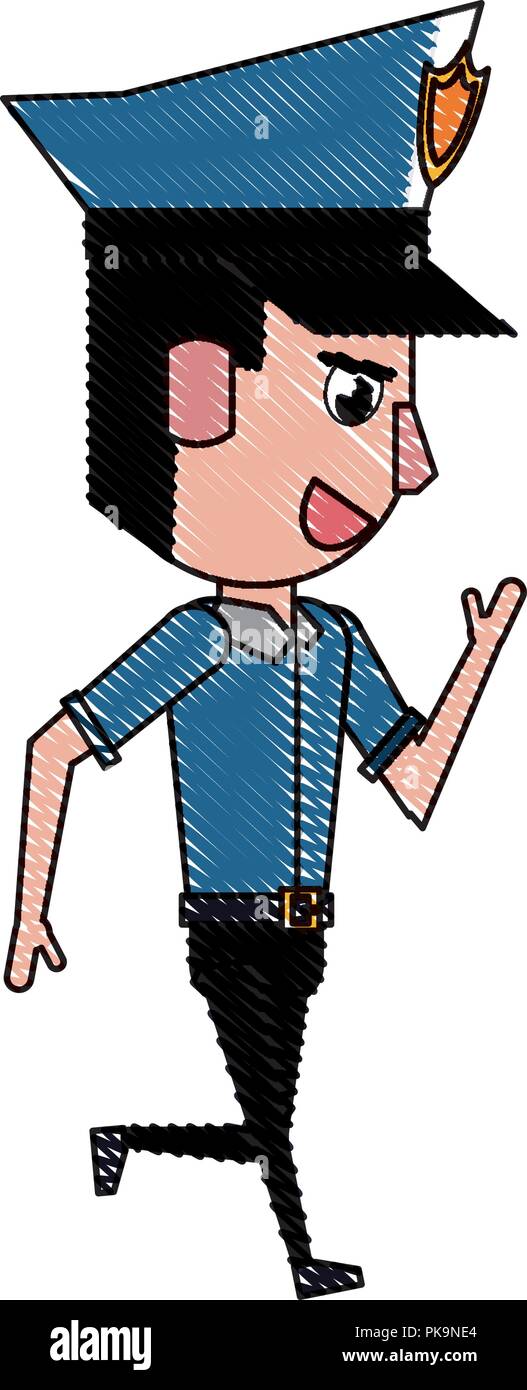 Police officer cartoon scribble Stock Vector Image & Art - Alamy