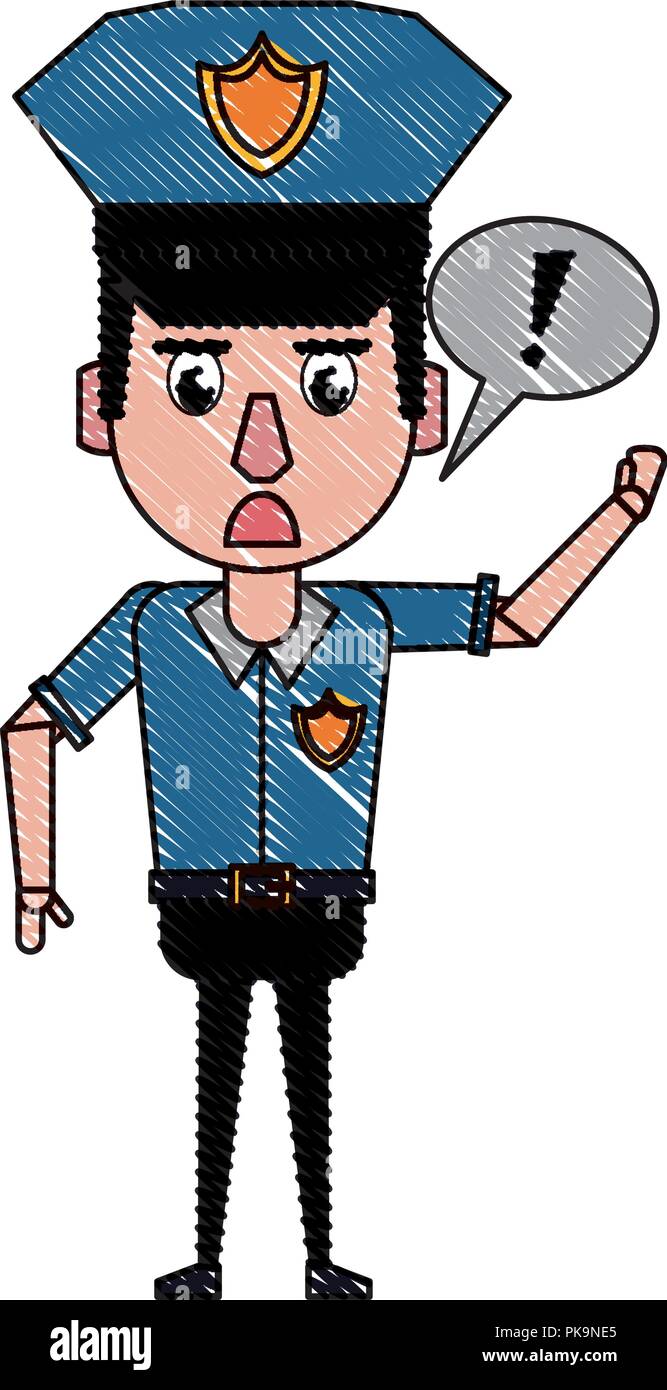 Police officer cartoon scribble Stock Vector Image & Art - Alamy