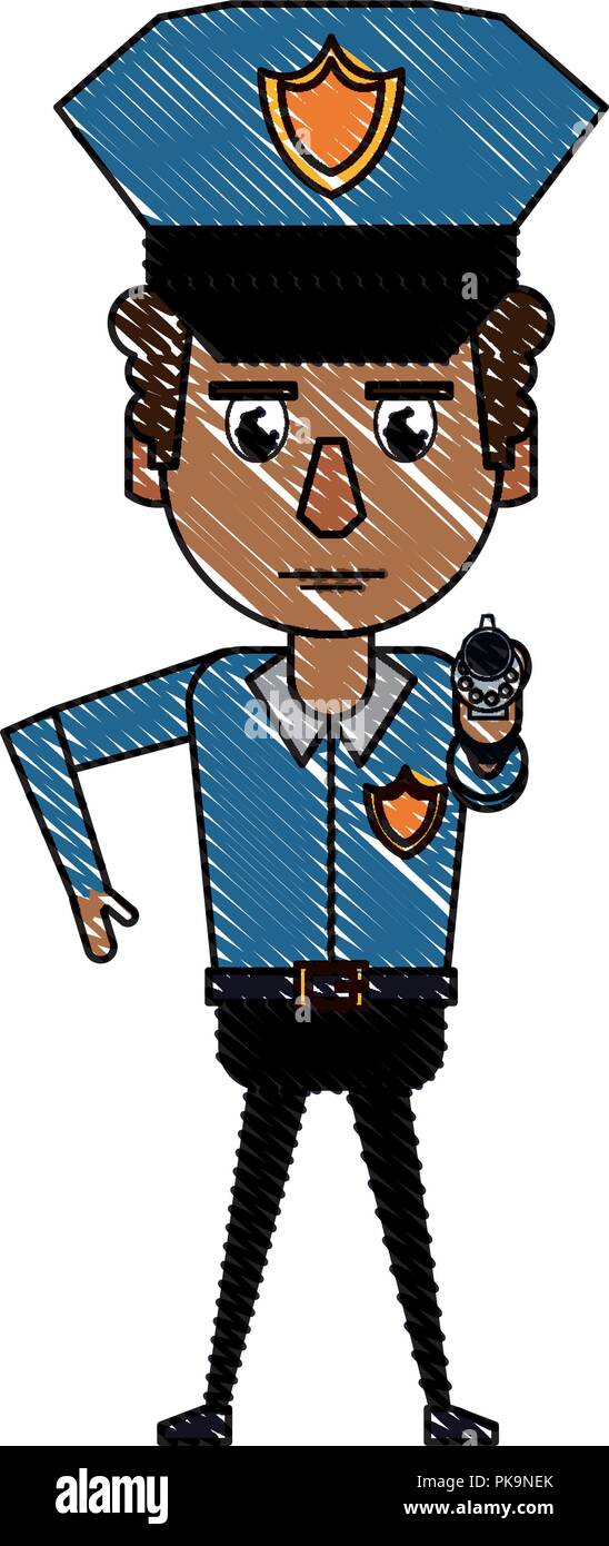 Police officer cartoon scribble Stock Vector Image & Art - Alamy