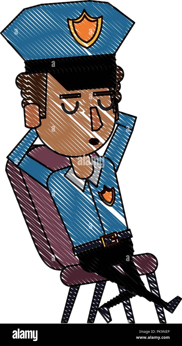Sleeping policeman Stock Vector Images - Alamy