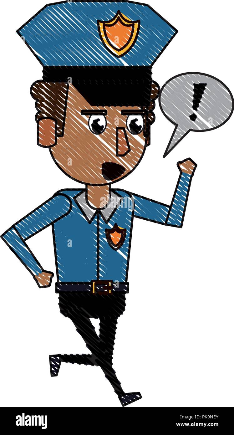 Police officer cartoon scribble Stock Vector Image & Art - Alamy