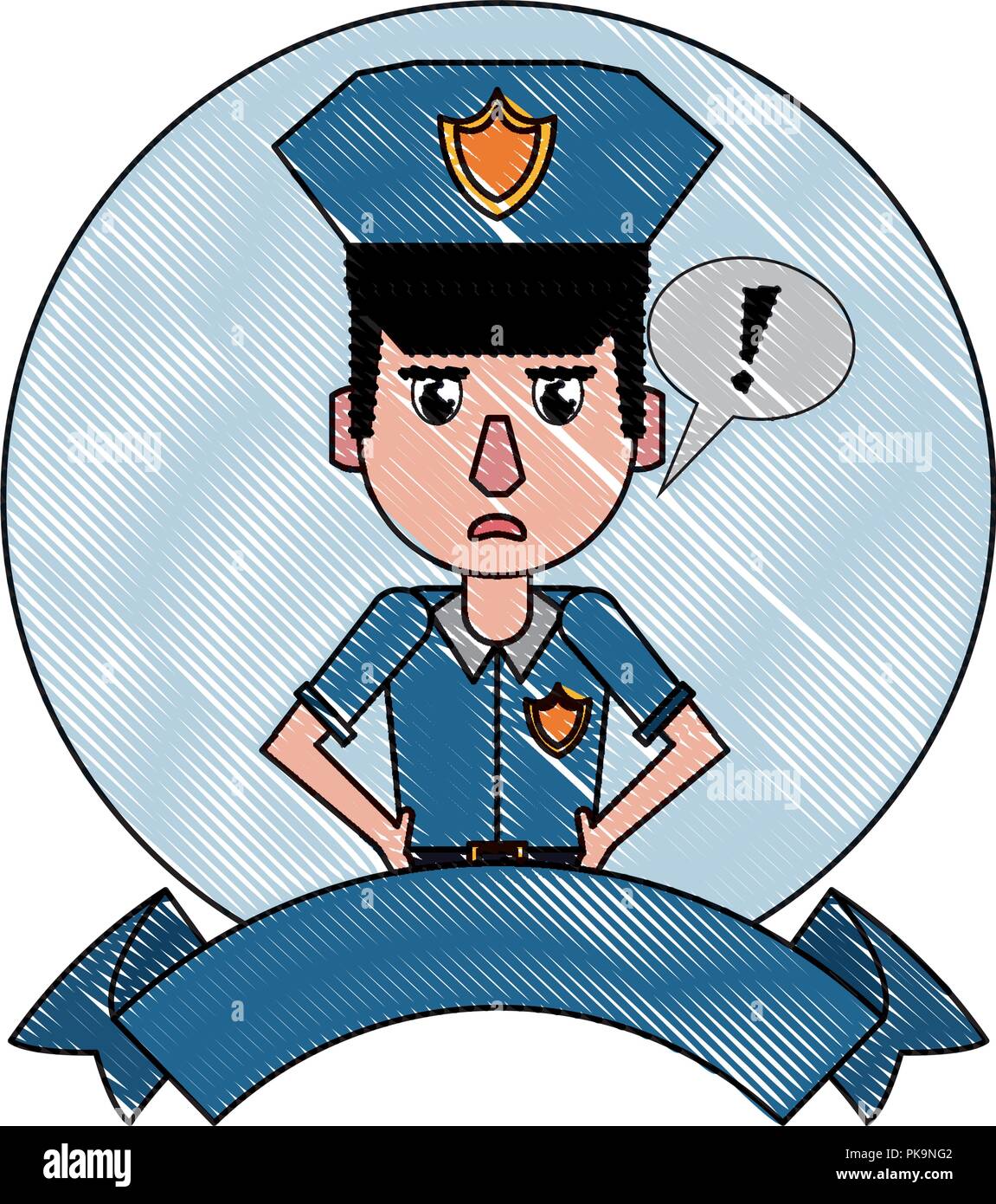 Police and blank ribbon banner scribble Stock Vector Image & Art - Alamy