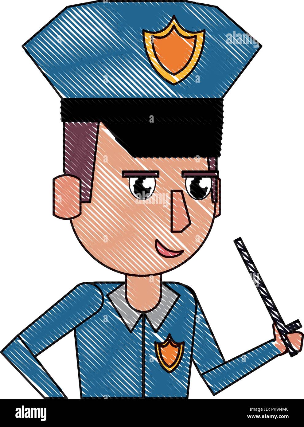 Police baton drawing hi-res stock photography and images - Alamy