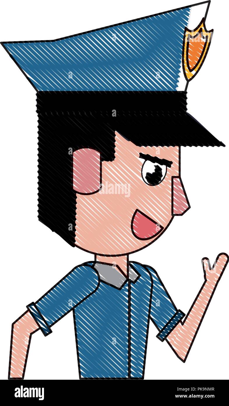 Police profile cartoon scribble Stock Vector Image & Art - Alamy