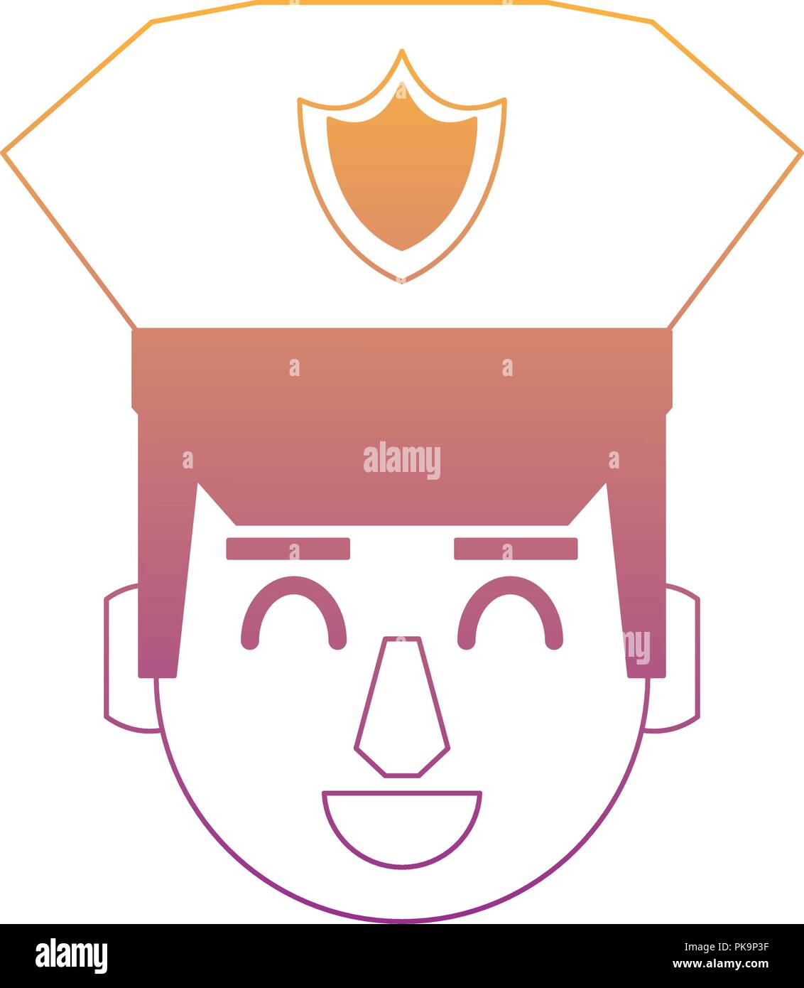 Police face cartoon rainbow lines Stock Vector Image & Art - Alamy