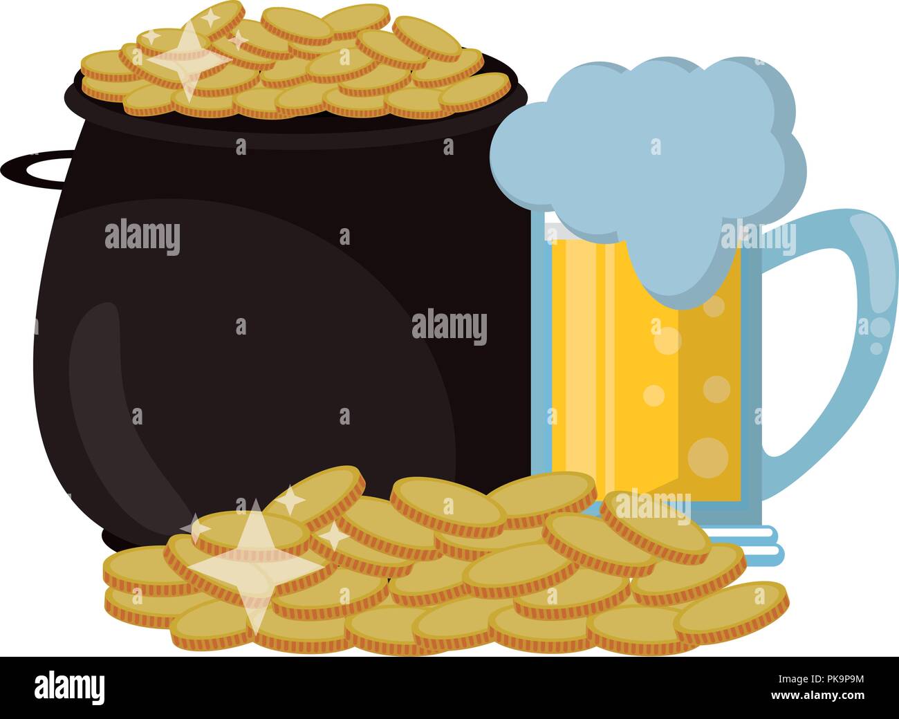 Beer money illustration Stock Vector Images - Alamy