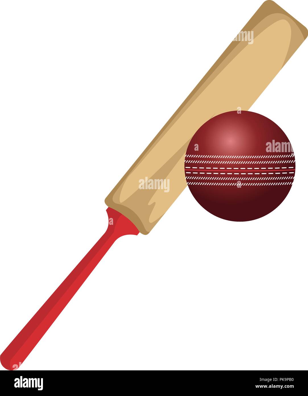 Cricket bat and ball Stock Vector Image & Art - Alamy