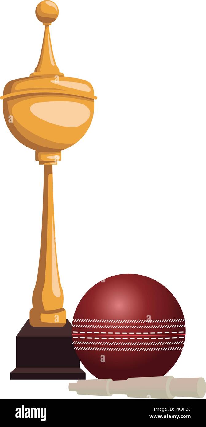 Cricket cup with ball Stock Vector Image & Art - Alamy