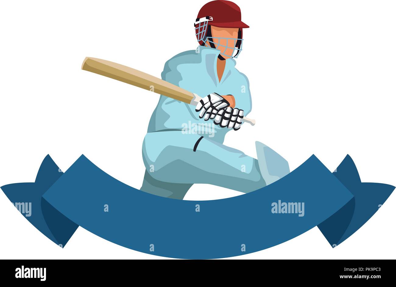 Cricket player with bat Stock Vector Image & Art - Alamy