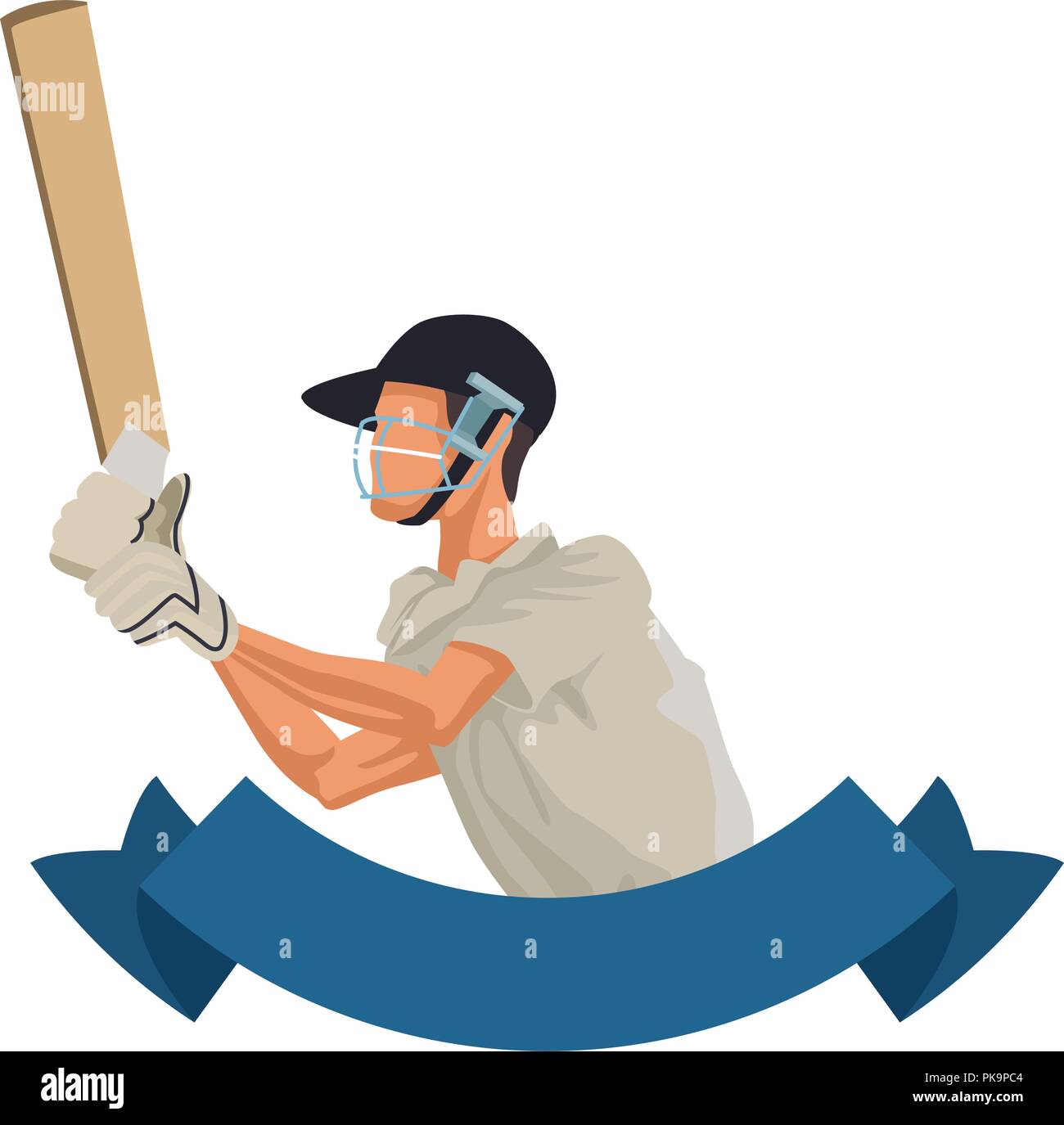 Cricket player with bat Stock Vector Image & Art - Alamy