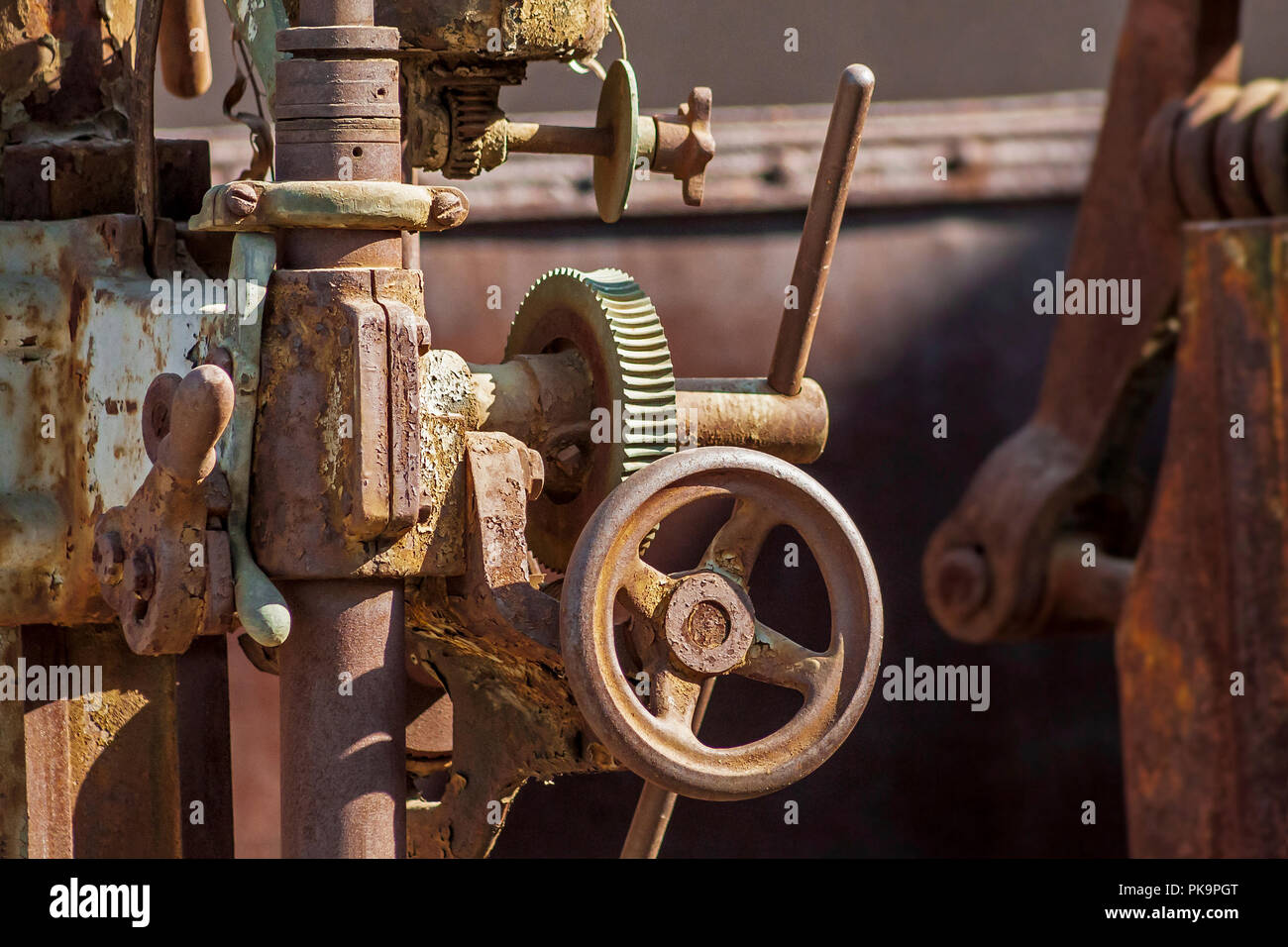 Industrial valve with gear Stock Photo - Alamy