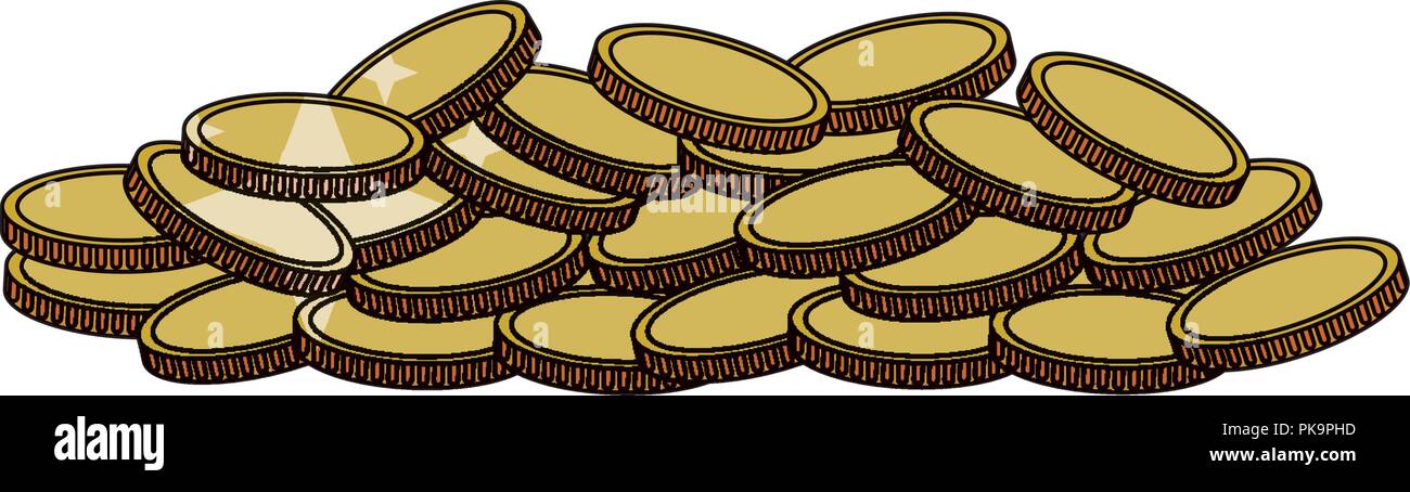 Coins stacked isolated Stock Vector Image & Art - Alamy