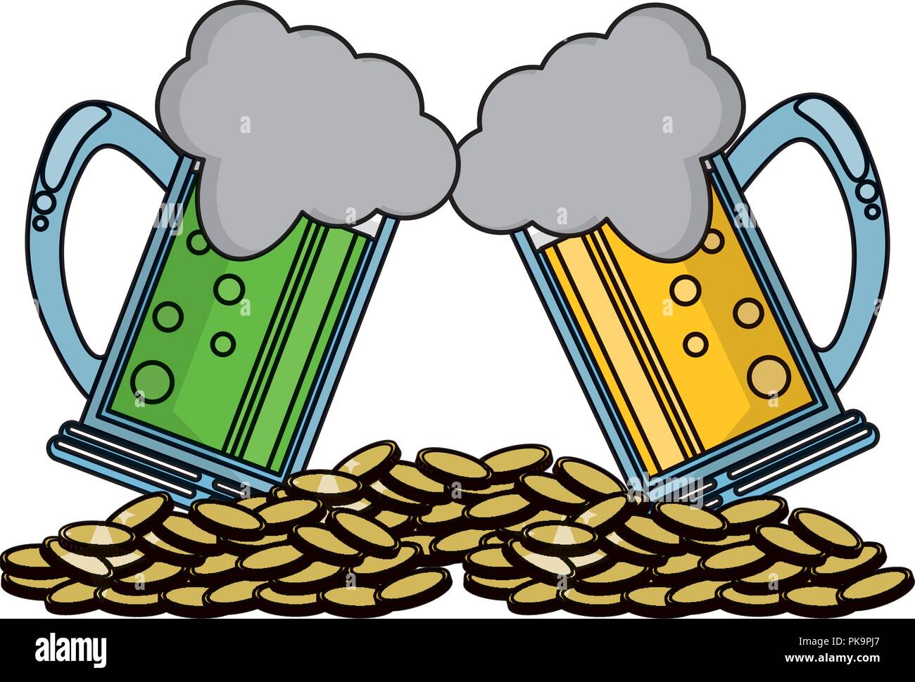 Irish beers and coins Stock Vector Image & Art - Alamy