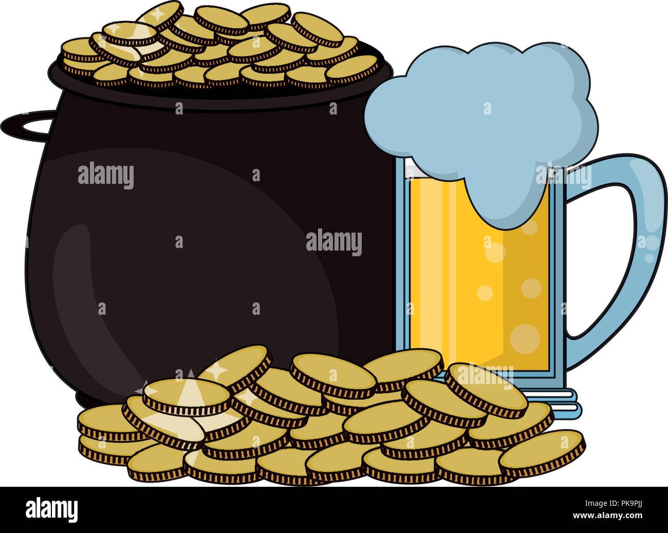 Beer money illustration Stock Vector Images - Alamy