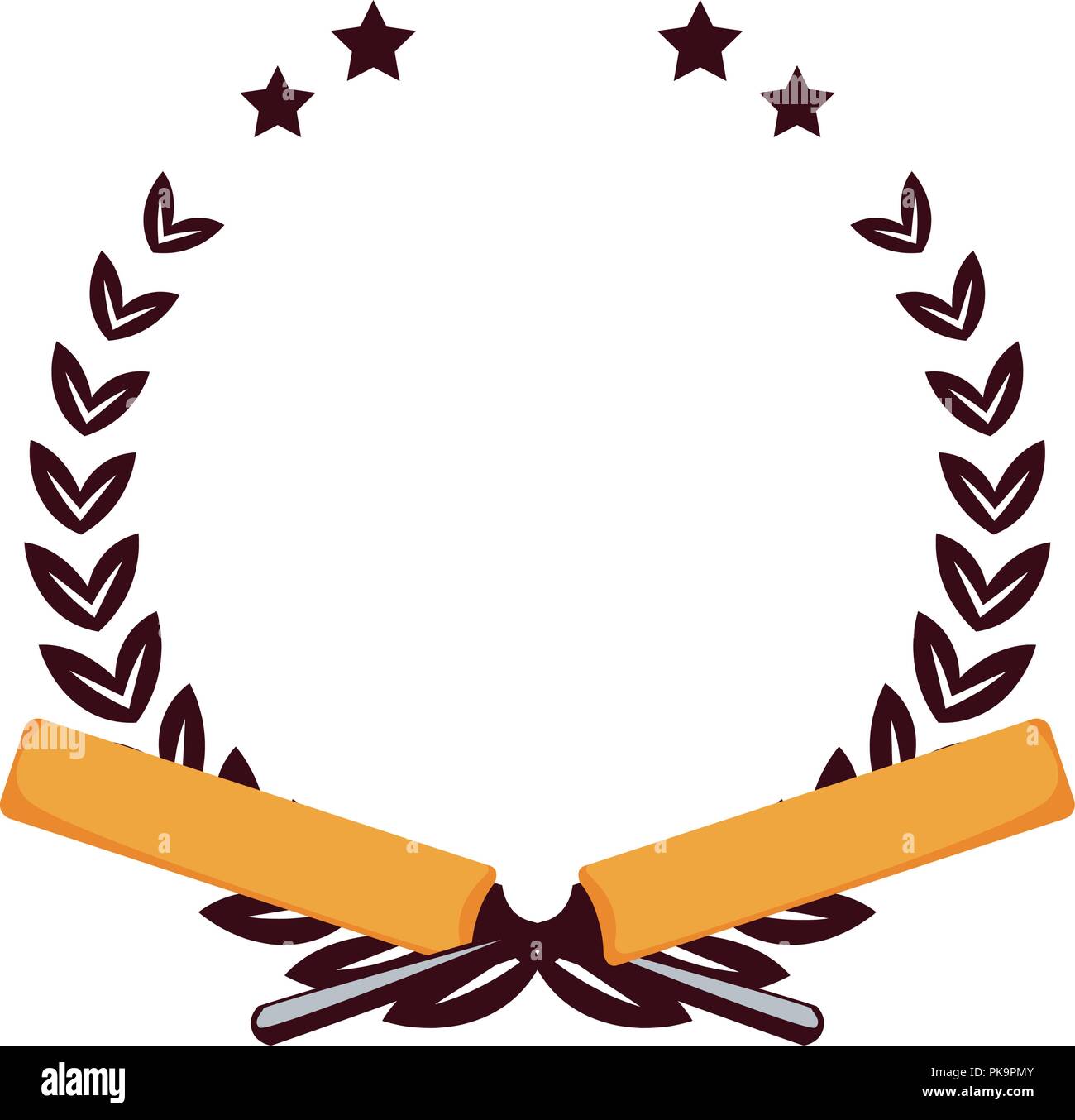 Cricket wreath emblem with stars Stock Vector Image & Art - Alamy