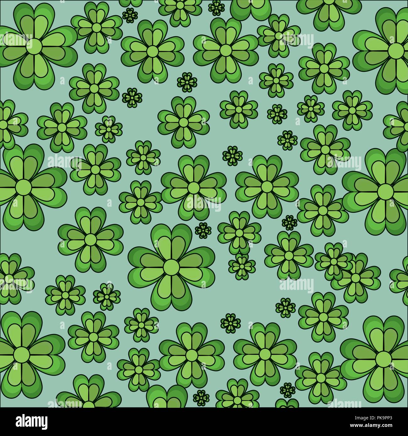 Clover leaves background pattern Stock Vector Image & Art - Alamy