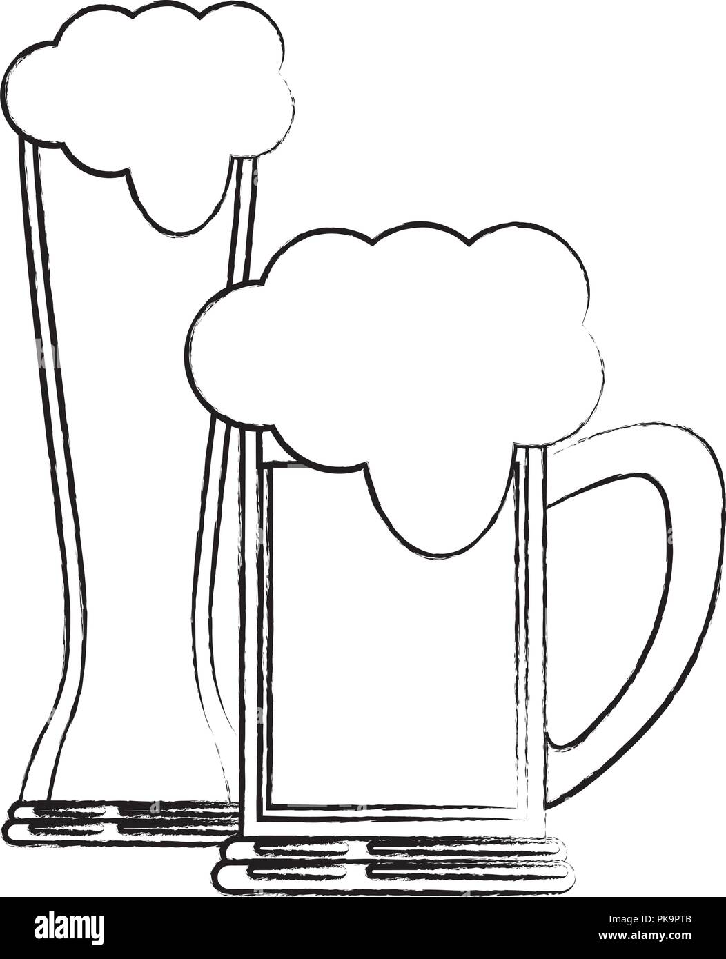 Beers cups isolated sketch Stock Vector Image & Art - Alamy