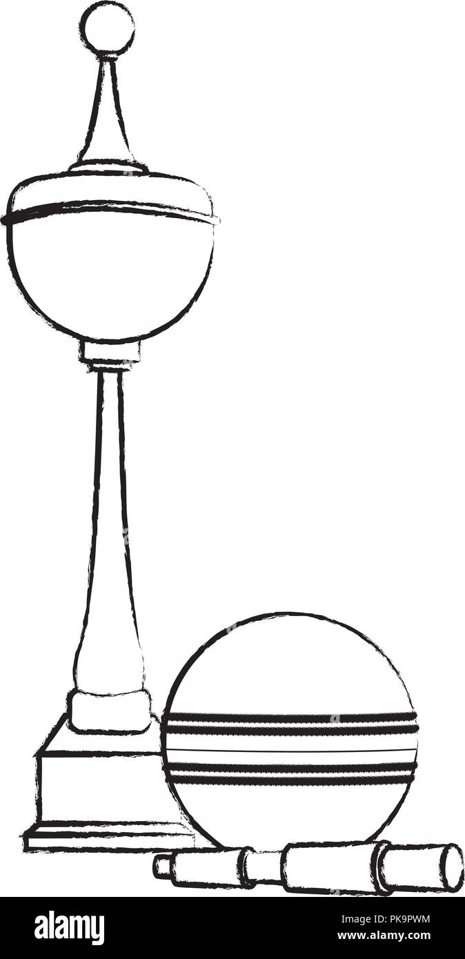 Cricket cup with ball sketch Stock Vector Image & Art - Alamy
