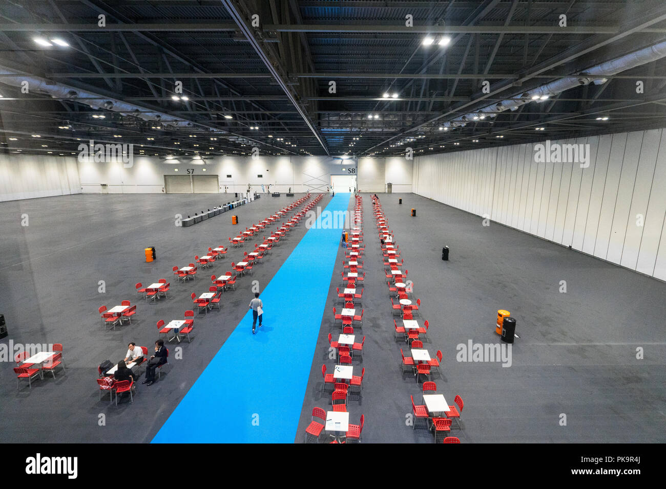 Views inside the ExCeL exhibition centre in East London. Photo date ...
