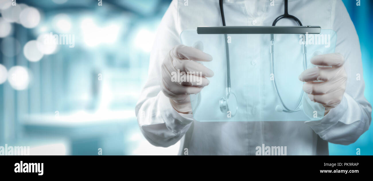 Health care and medical technology services concept with cinematography ...