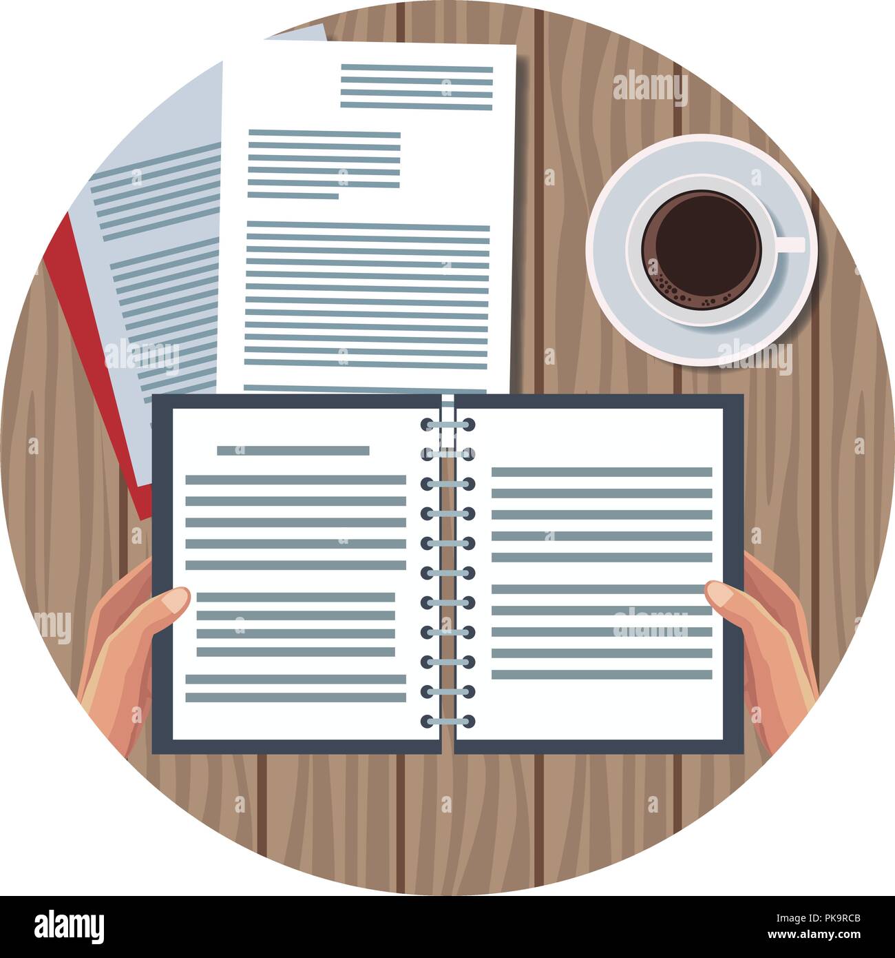 Office elements on desk Stock Vector Image & Art - Alamy