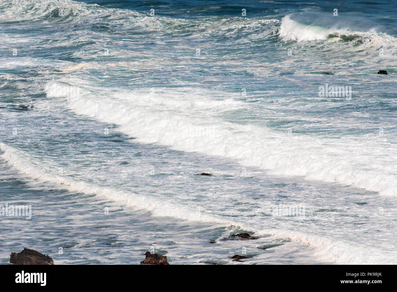 Background landscape image of ocean waves Stock Photo - Alamy