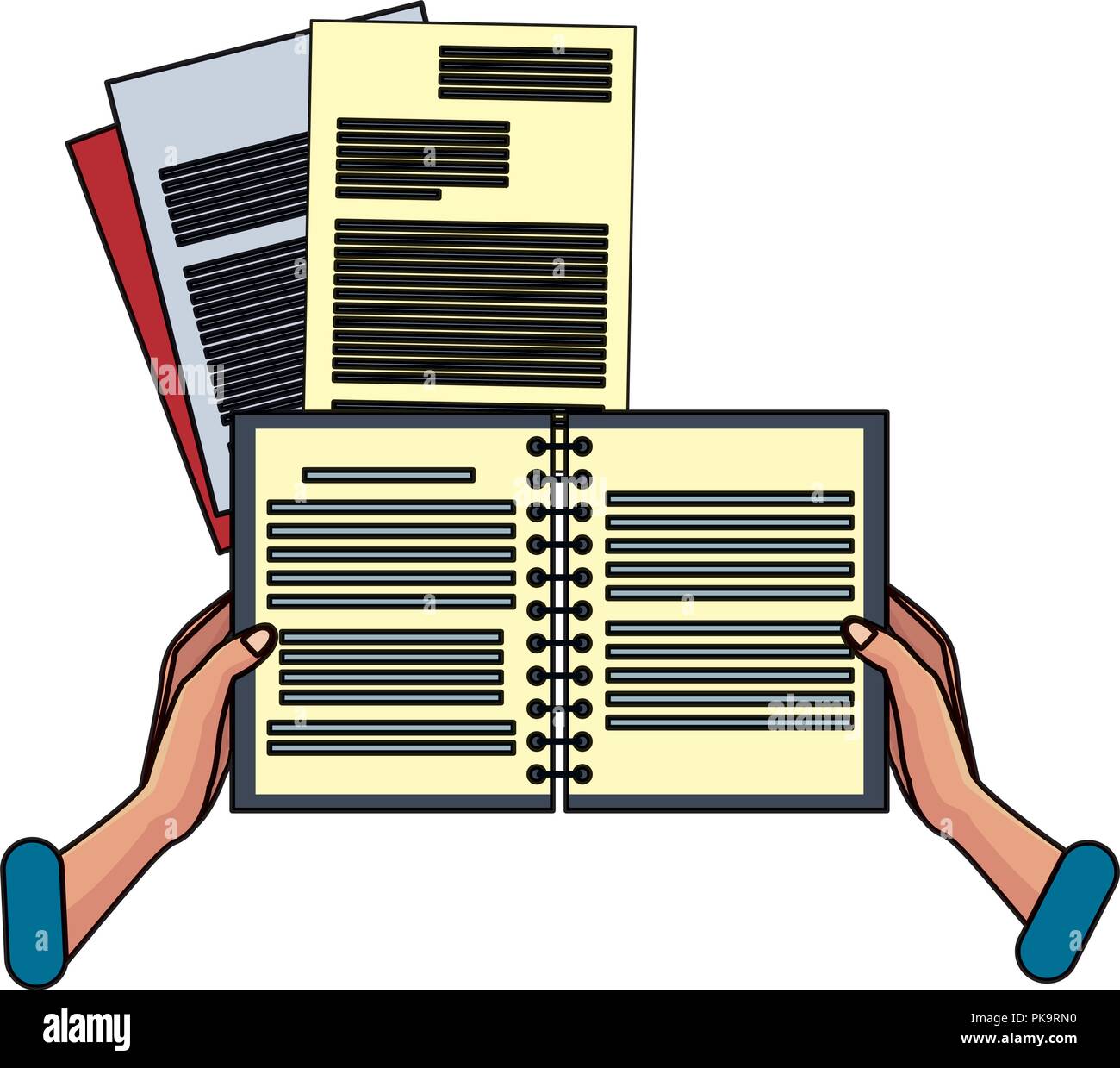 Hand holding desk Stock Vector Images - Alamy