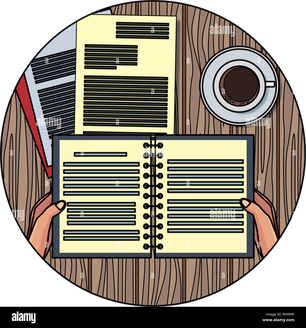 Office elements on desk Stock Vector Image & Art - Alamy