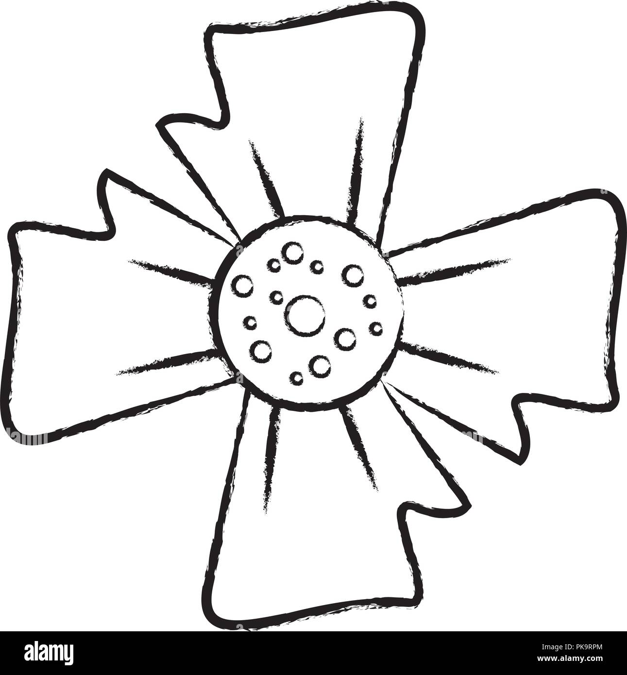 Flower symbol isolated sketch Stock Vector Image & Art - Alamy