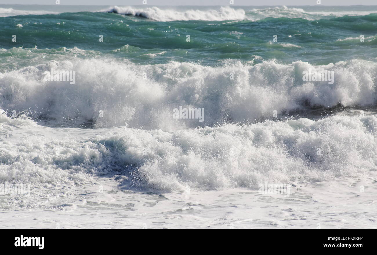 Background landscape image of ocean waves Stock Photo - Alamy