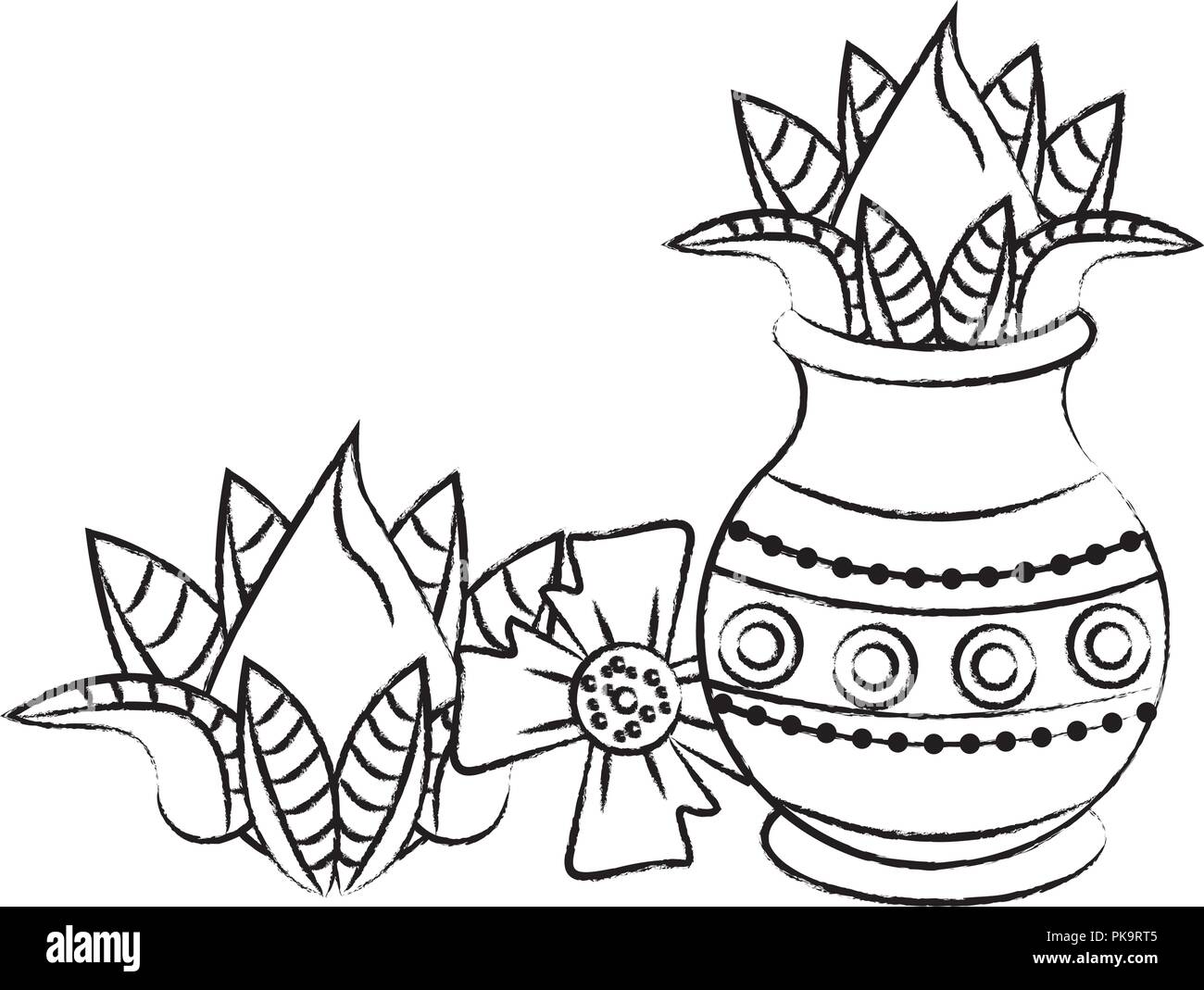 Ugadi indian elements sketch Stock Vector Image & Art - Alamy