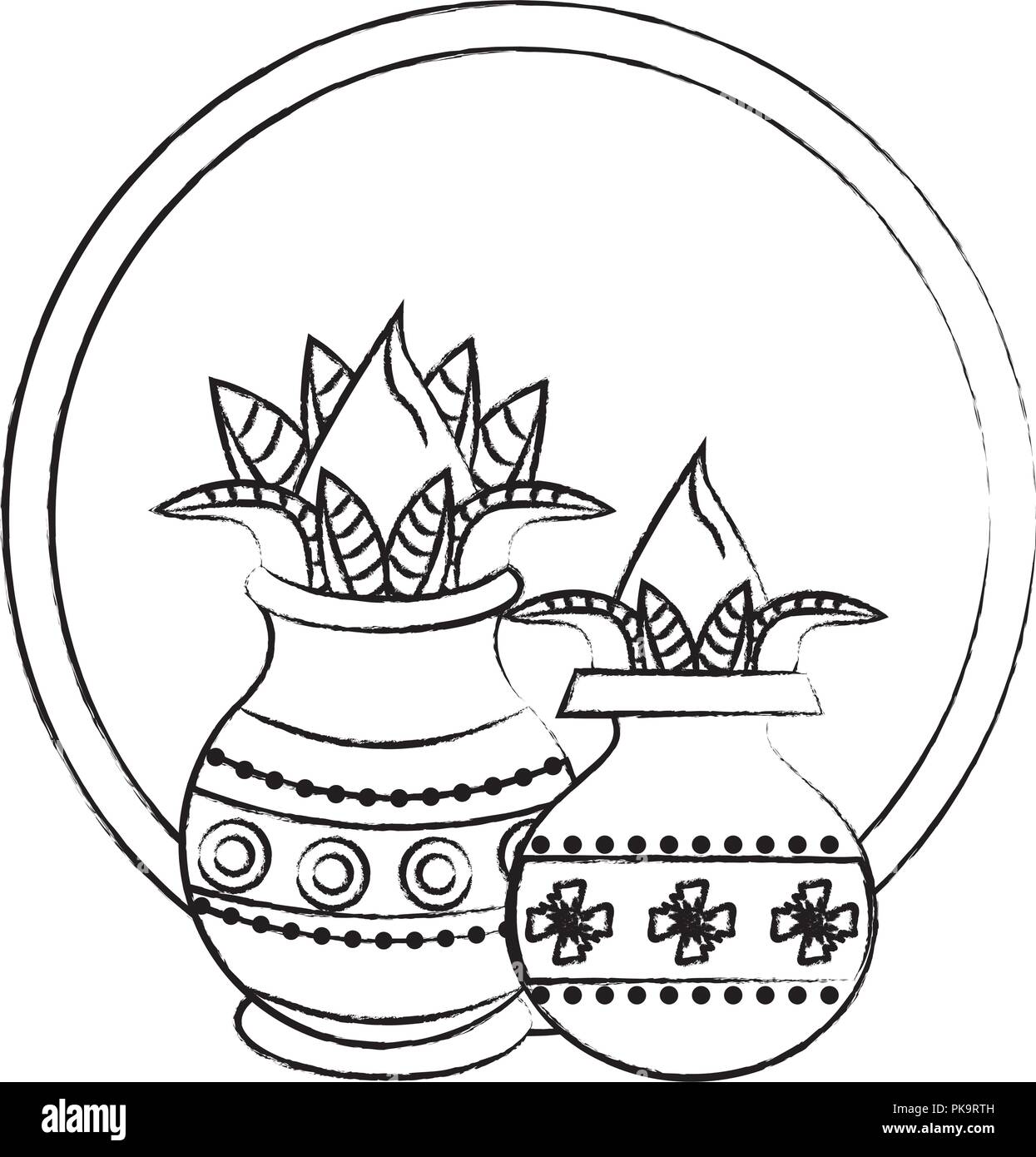 Ugadi indian elements sketch Stock Vector Image & Art - Alamy
