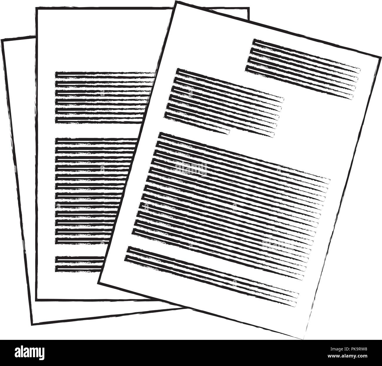 Sheets documents isolated sketch Stock Vector Image & Art - Alamy