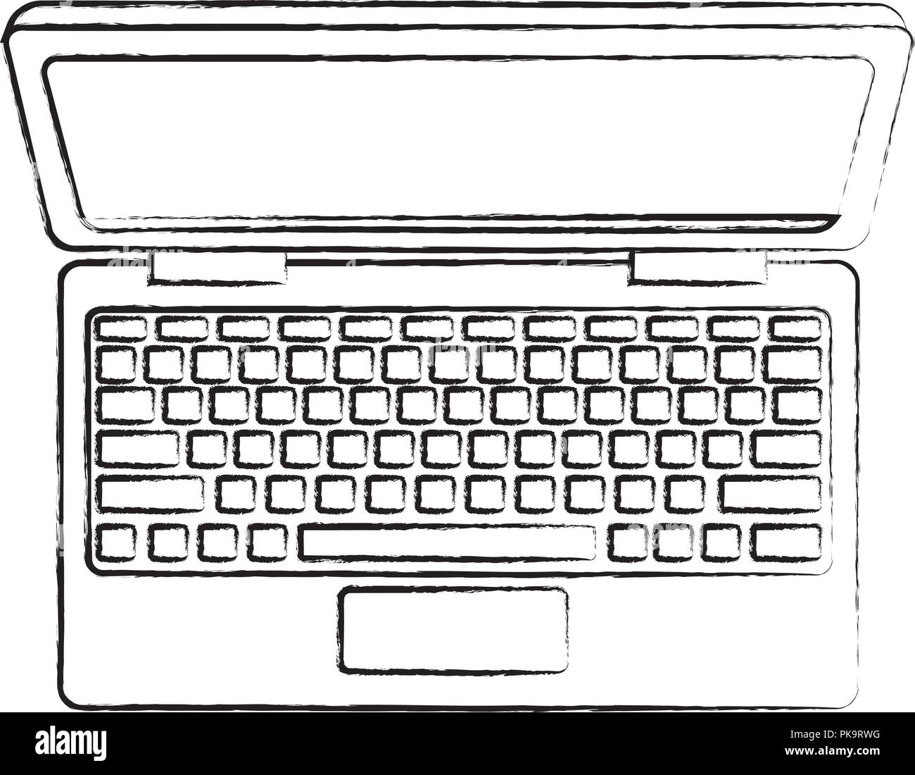 Laptop computer isolated sketch Stock Vector Image & Art - Alamy
